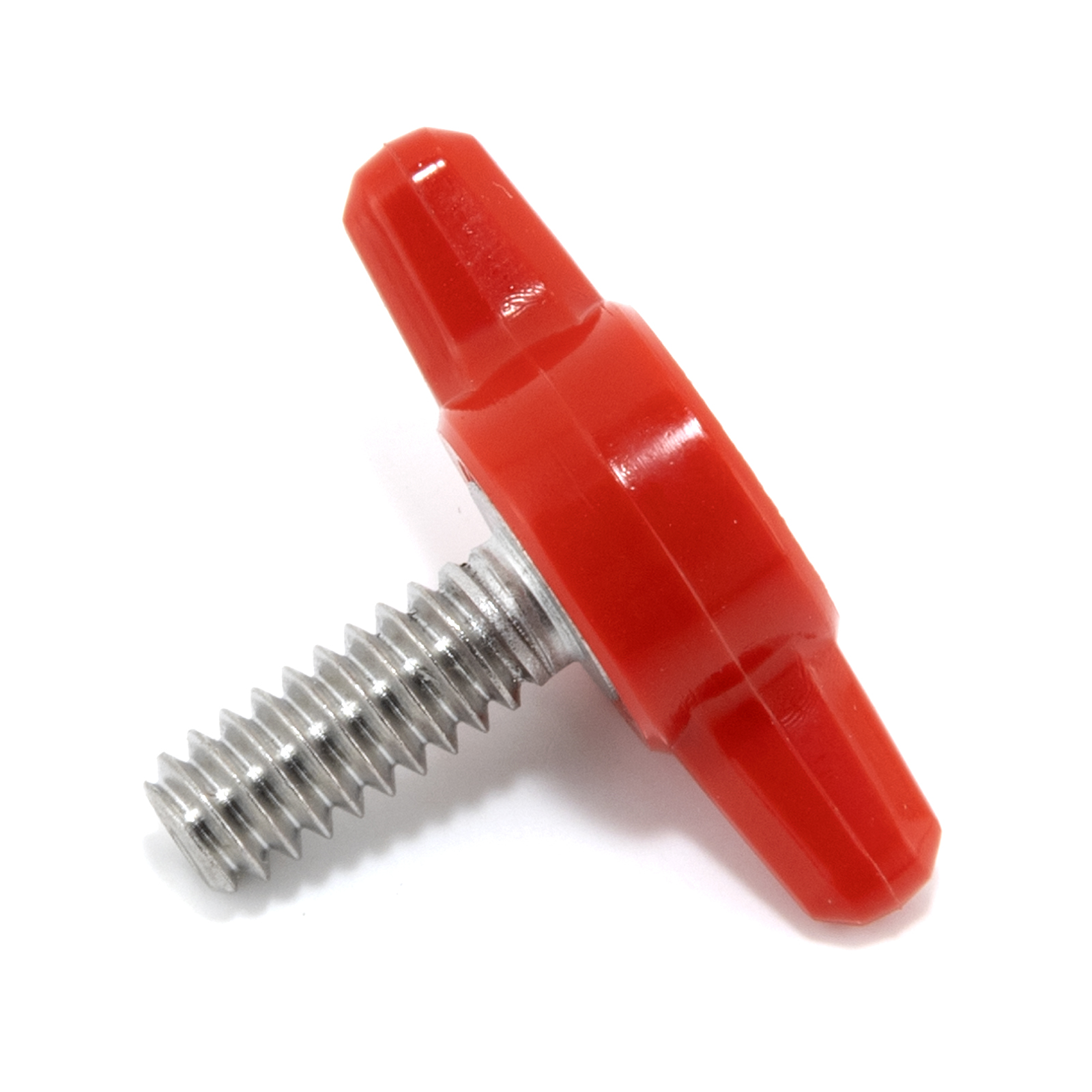 #10-24 X 1/2" Red Tee / Wing - Thumb Screw Depot®